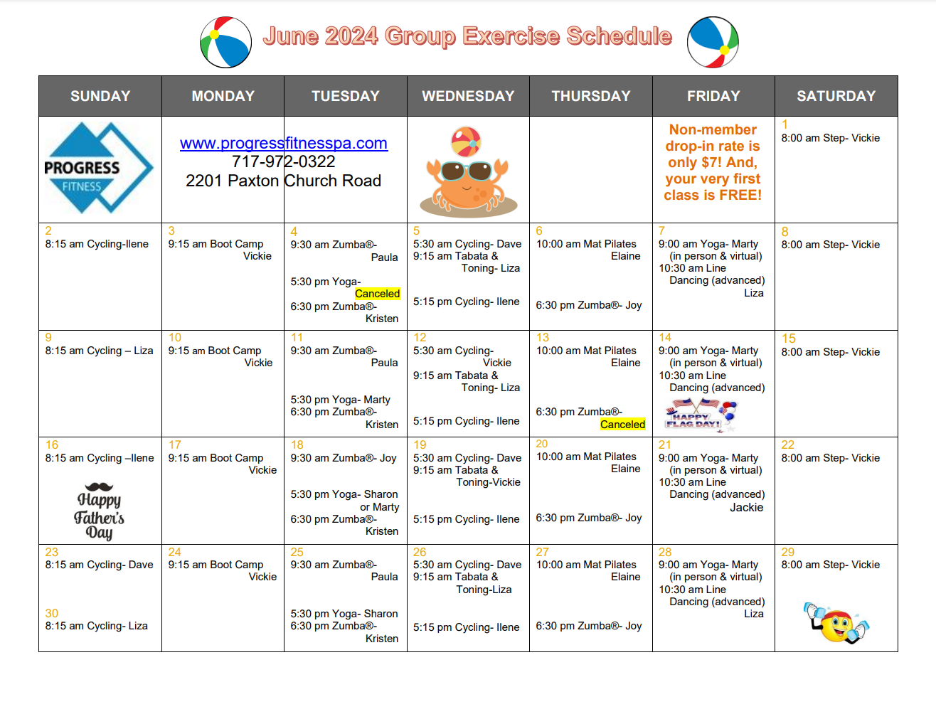 Group Exercise Classes - Progress Fitness LLC